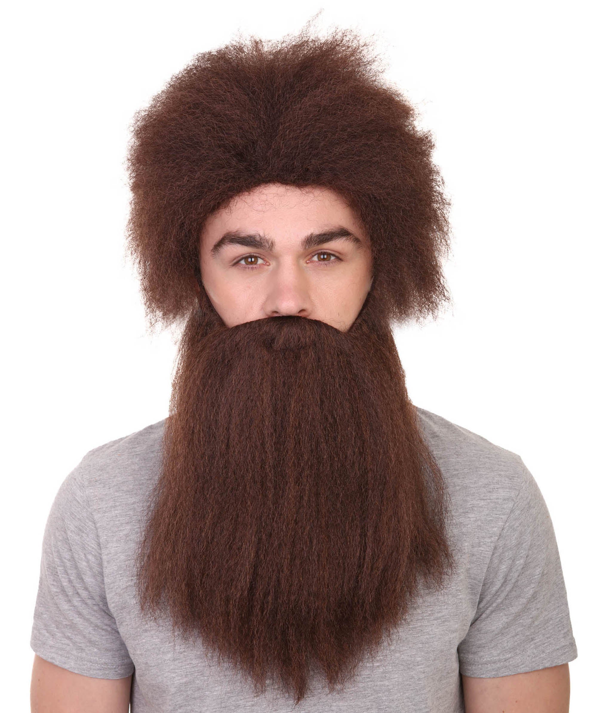Caveman Mens Wig and Beard Set Collection | Stone Age Cosplay Hallowee ...