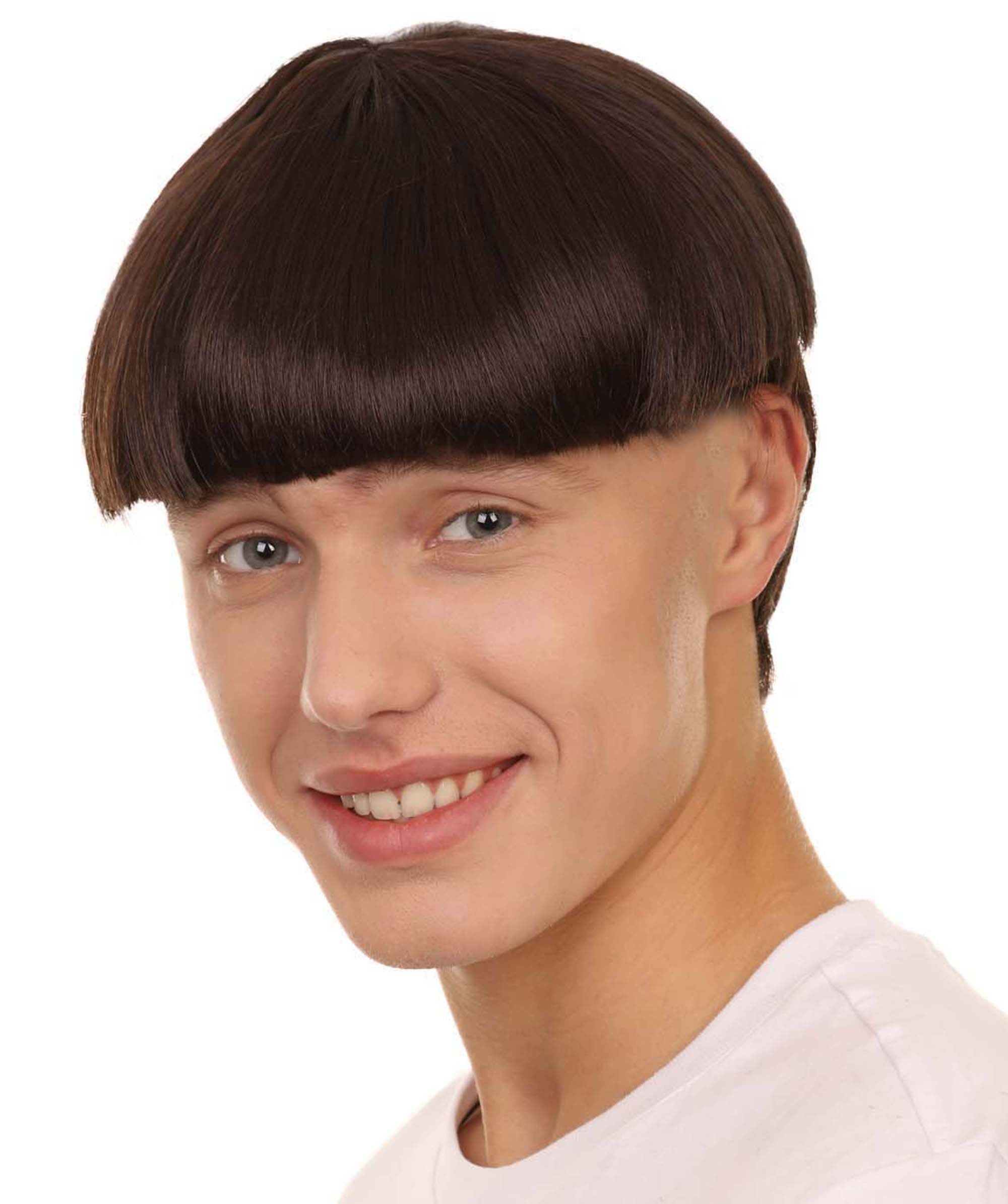 Men's Short Length Halloween Bowl Cut Wig - HalloweenPartyOnline