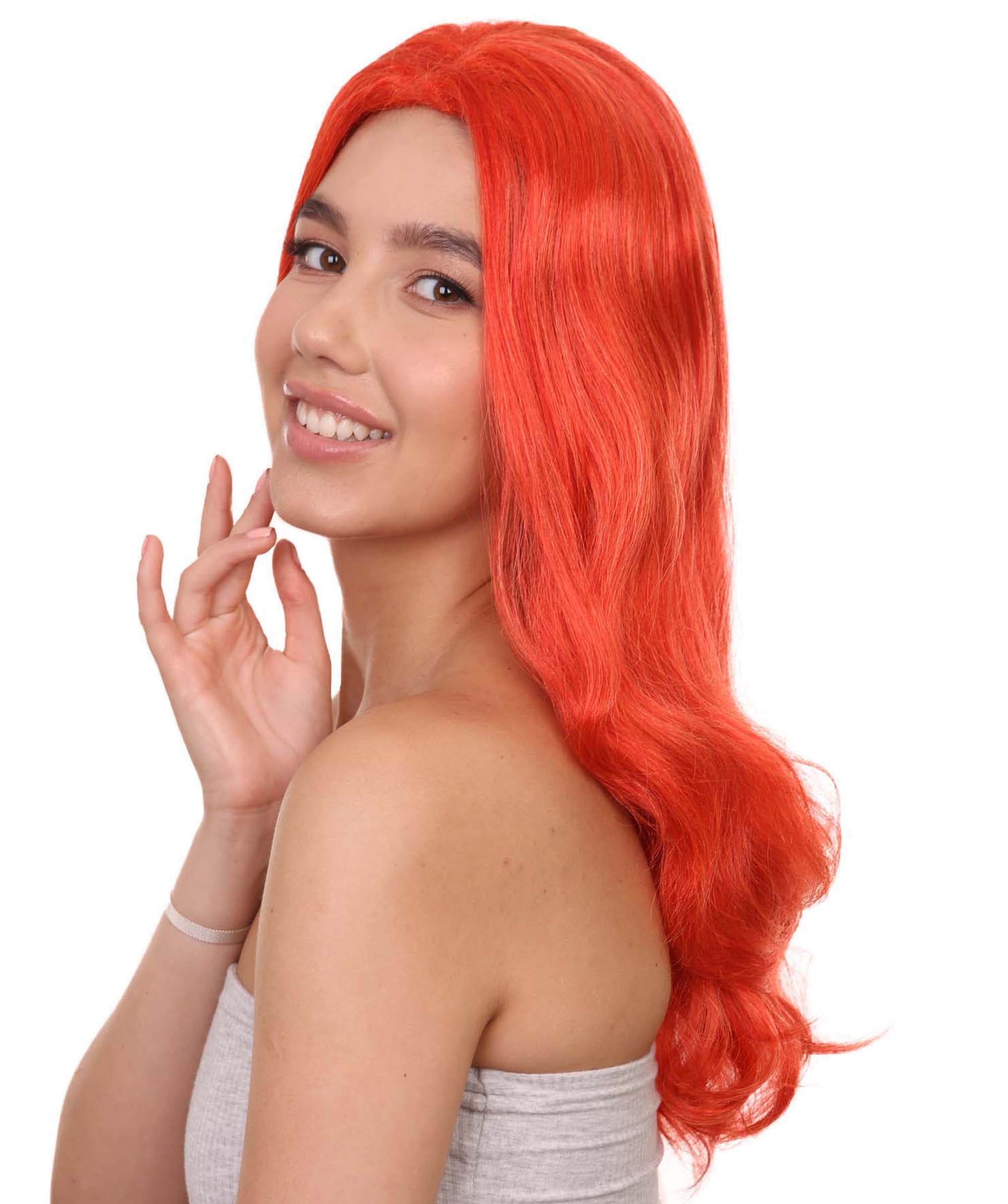 Women's Super Hero Red wigs - HalloweenPartyOnline