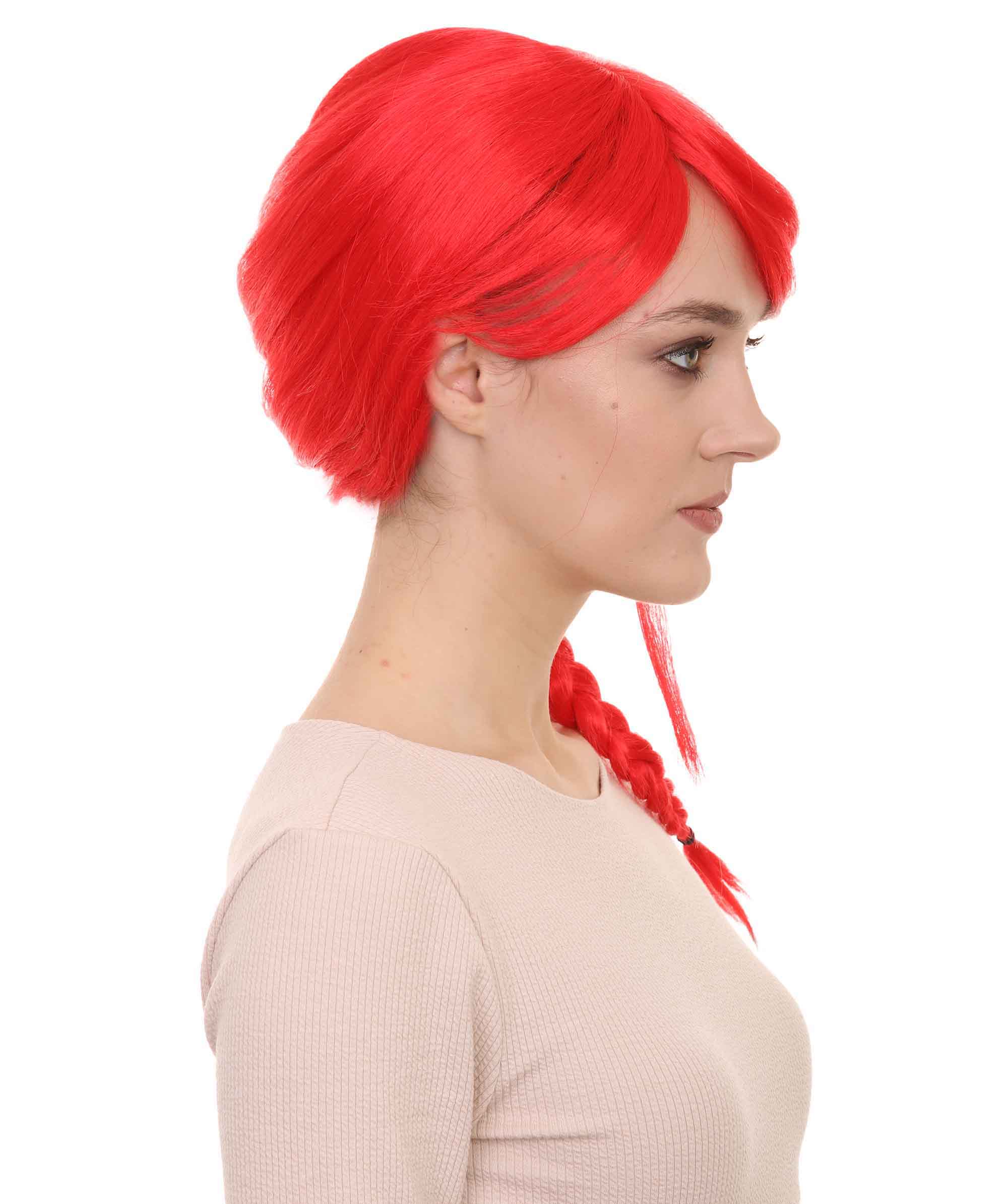 Side Parted Single Braided Wig | - HalloweenPartyOnline