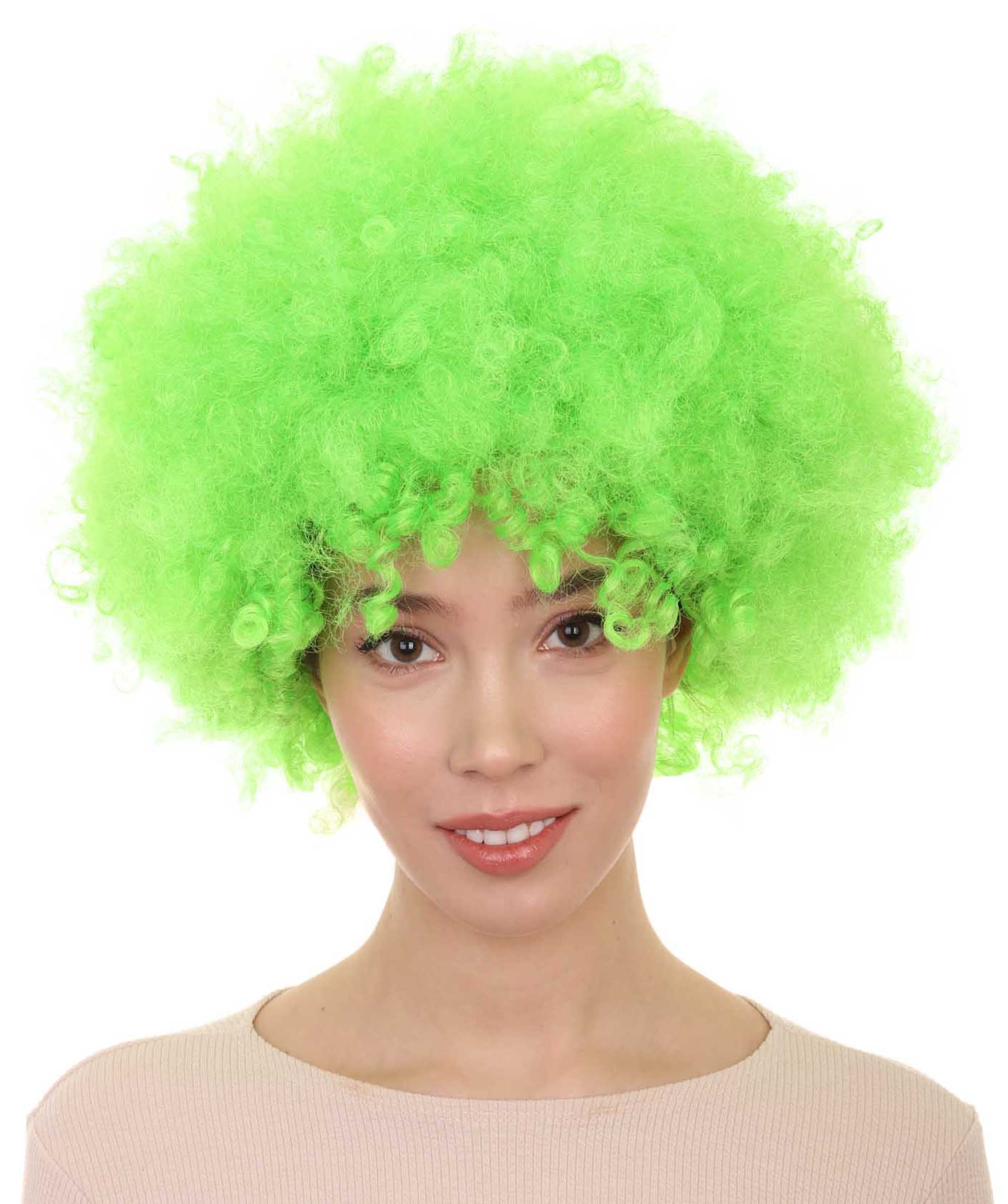 Afro Clown Unisex Wig | Super Size Green Jumbo Party Halloween Wig ...