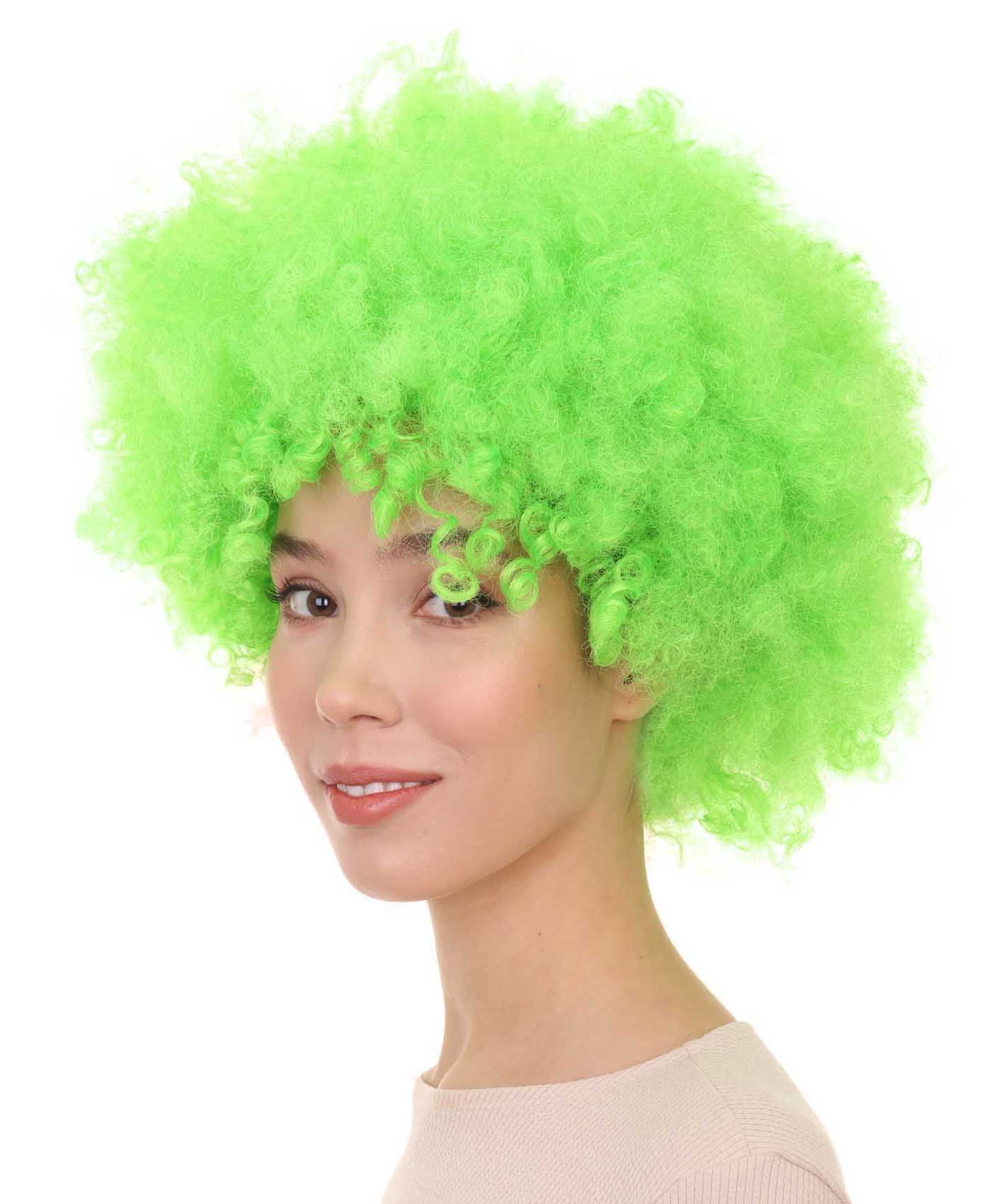 Afro Clown Unisex Wig | Super Size Green Jumbo Party Halloween Wig ...