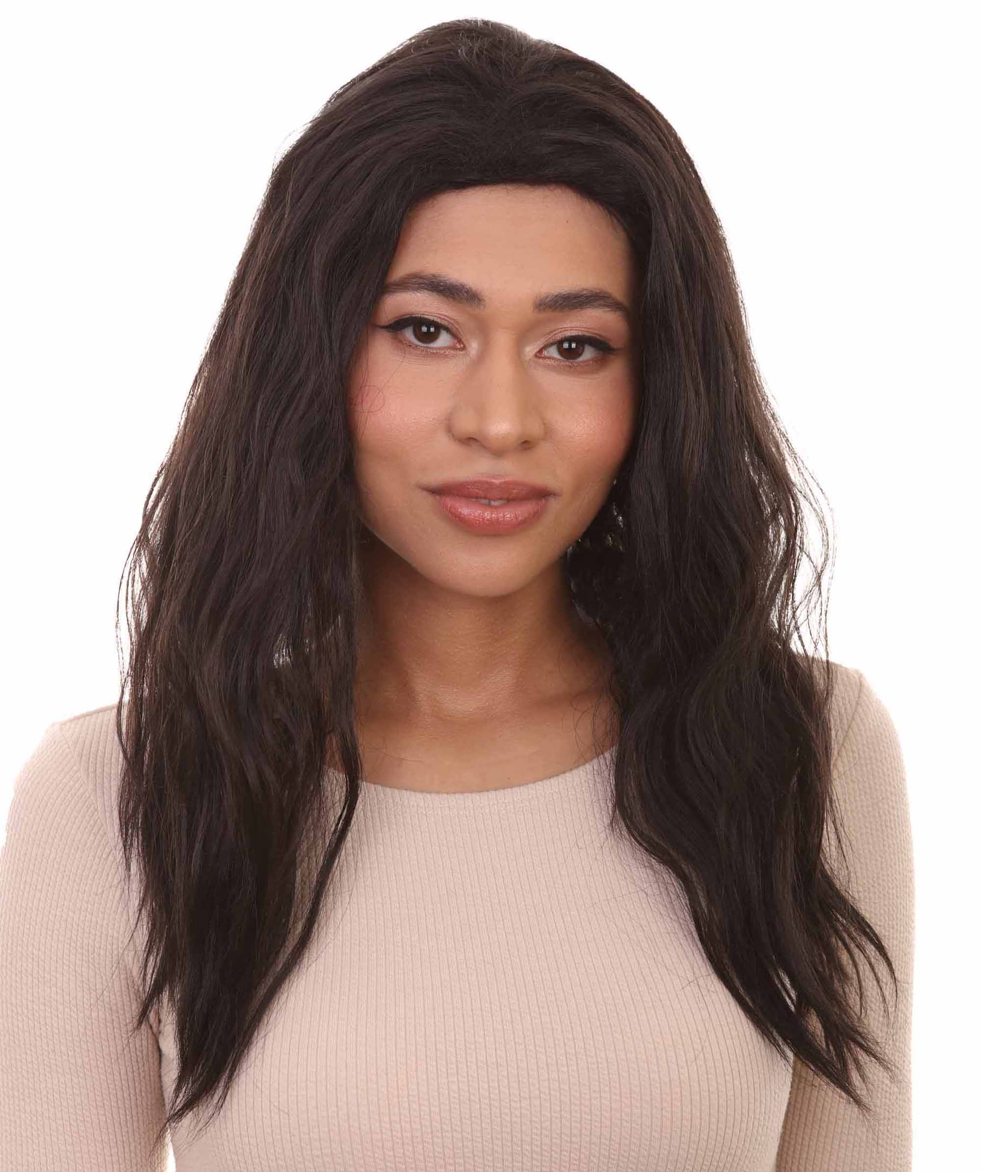 Women's Fighting Character Black wig - HalloweenPartyOnline