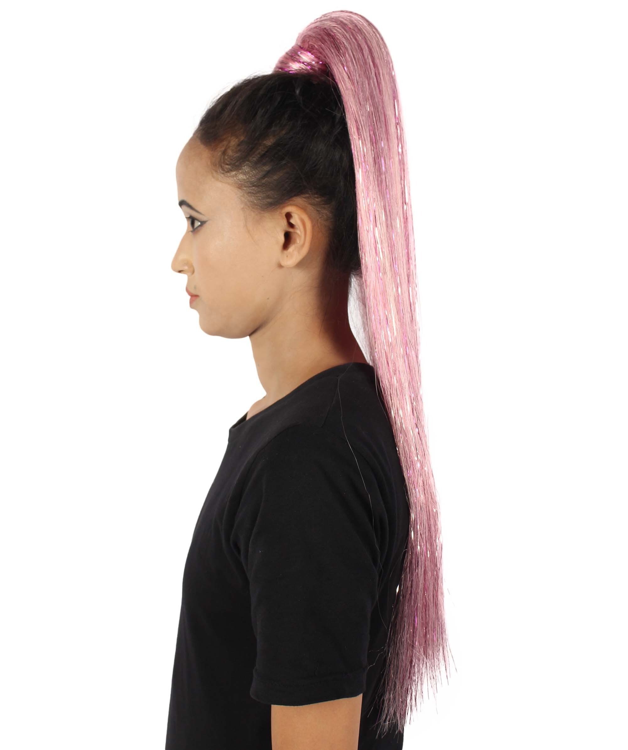 Multi Color Tinsel Ponytail Extensions - HalloweenPartyOnline