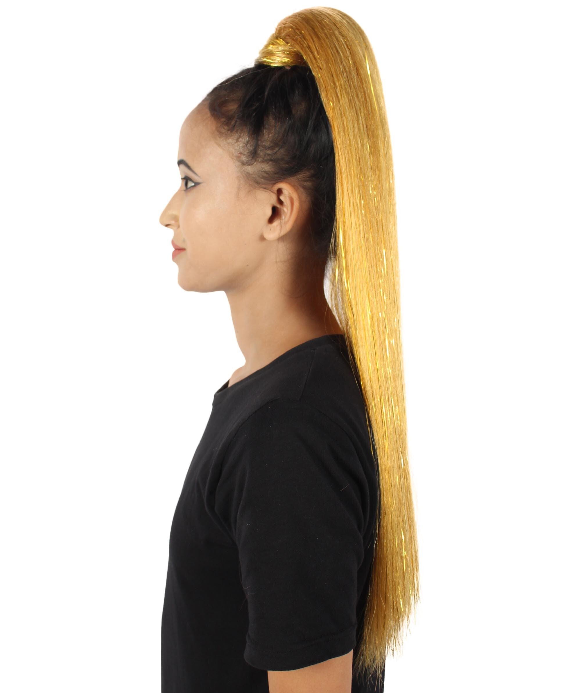 Multi Color Tinsel Ponytail Extensions - HalloweenPartyOnline
